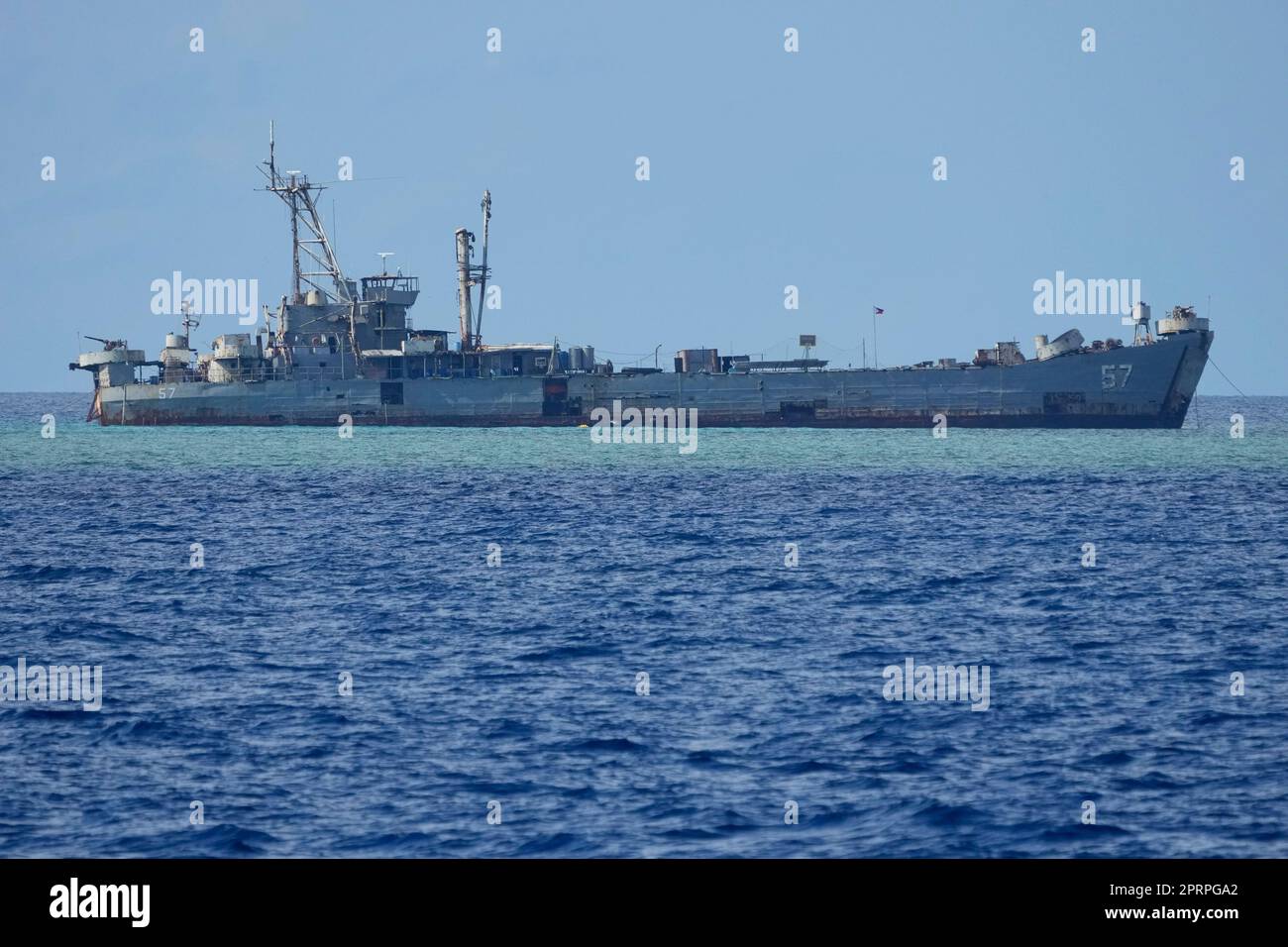 A crumbling Philippine navy ship BRP Sierra Madre is seen at the Second ...