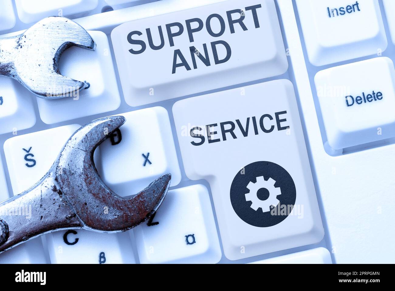 Text showing inspiration Support And Service, Conceptual photo ...