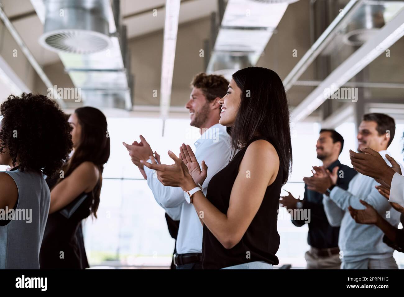 The presentation that packed a punch. a group of businesspeople ...