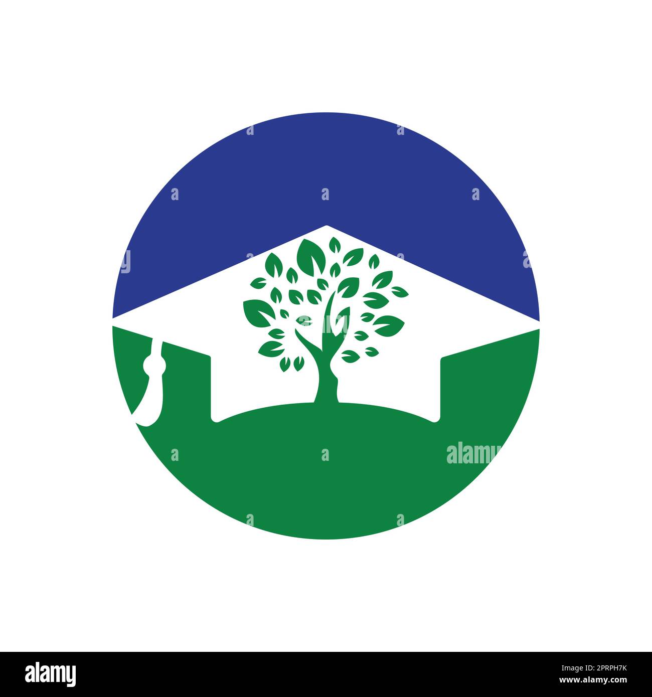Creative modern nature Education logo design. Graduation cap and tree ...