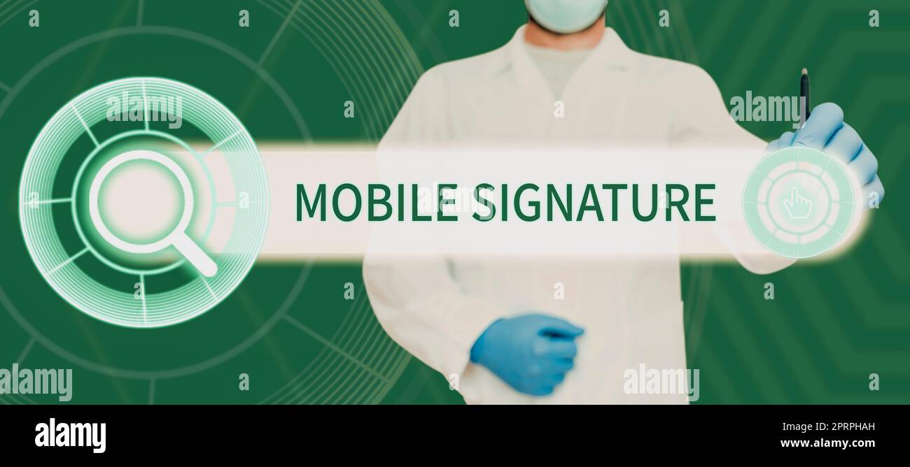 Conceptual Display Mobile Signature Internet Concept Methodology That