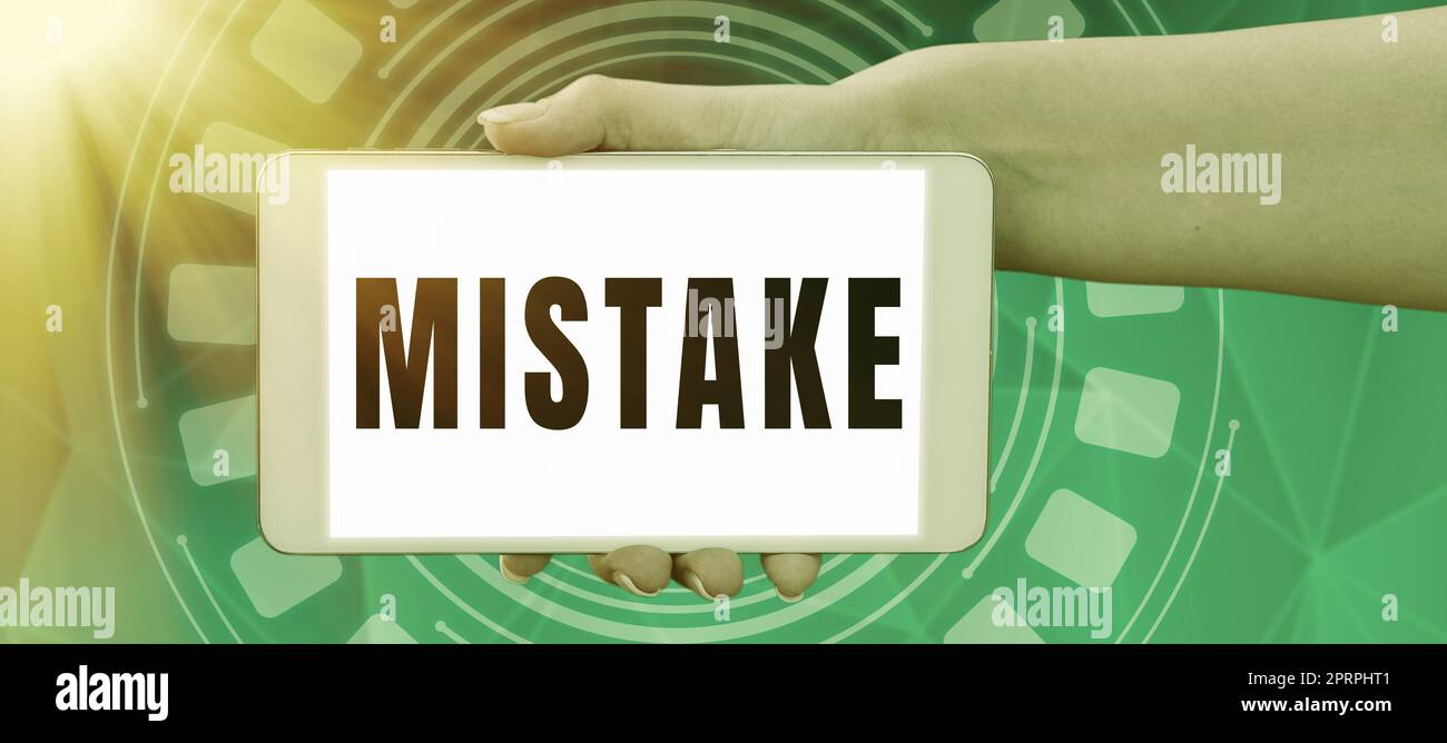 Conceptual caption Mistake, Business idea misconception about the ...