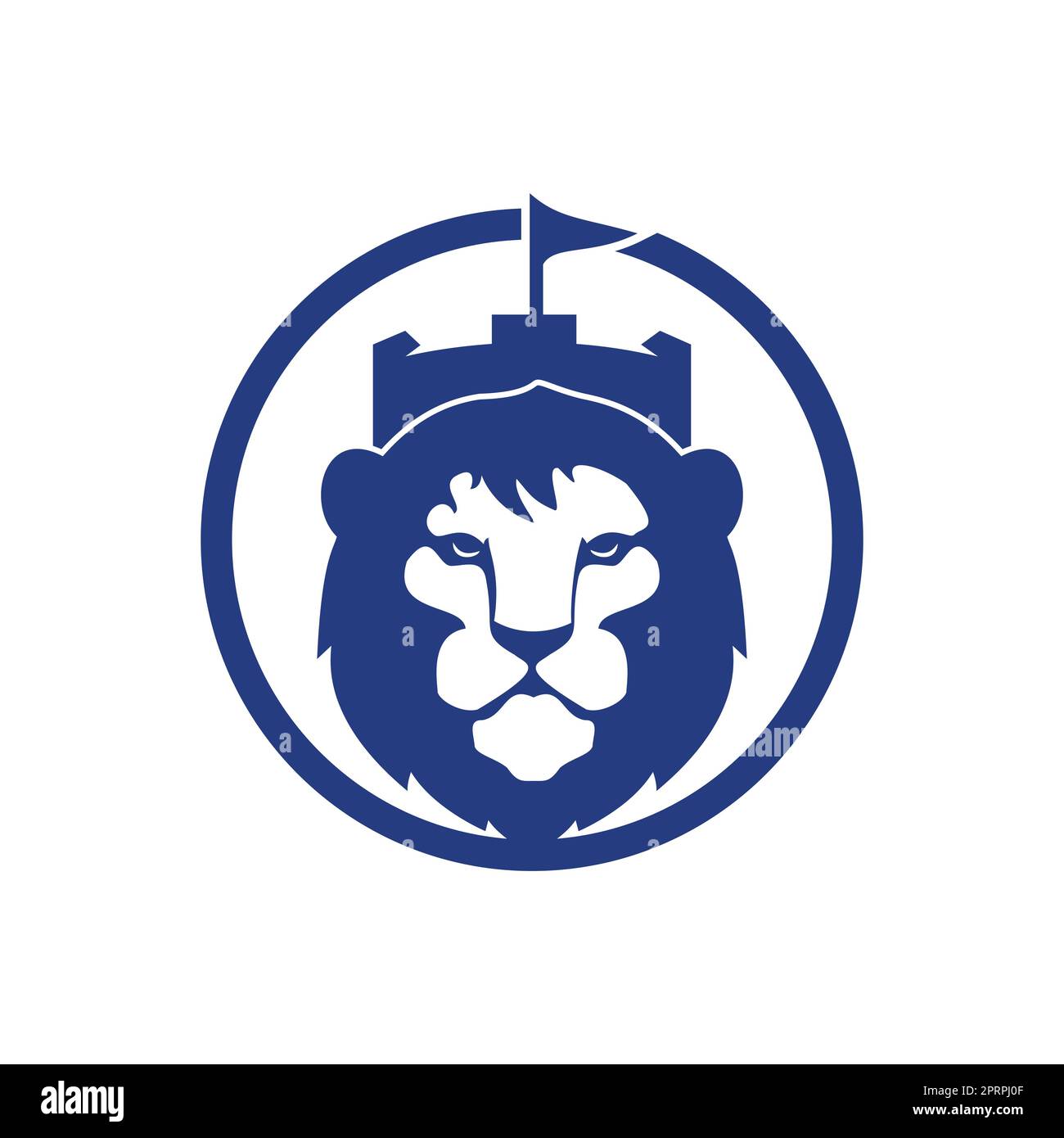 Lion fort vector logo design template. King castle logo concept Stock ...