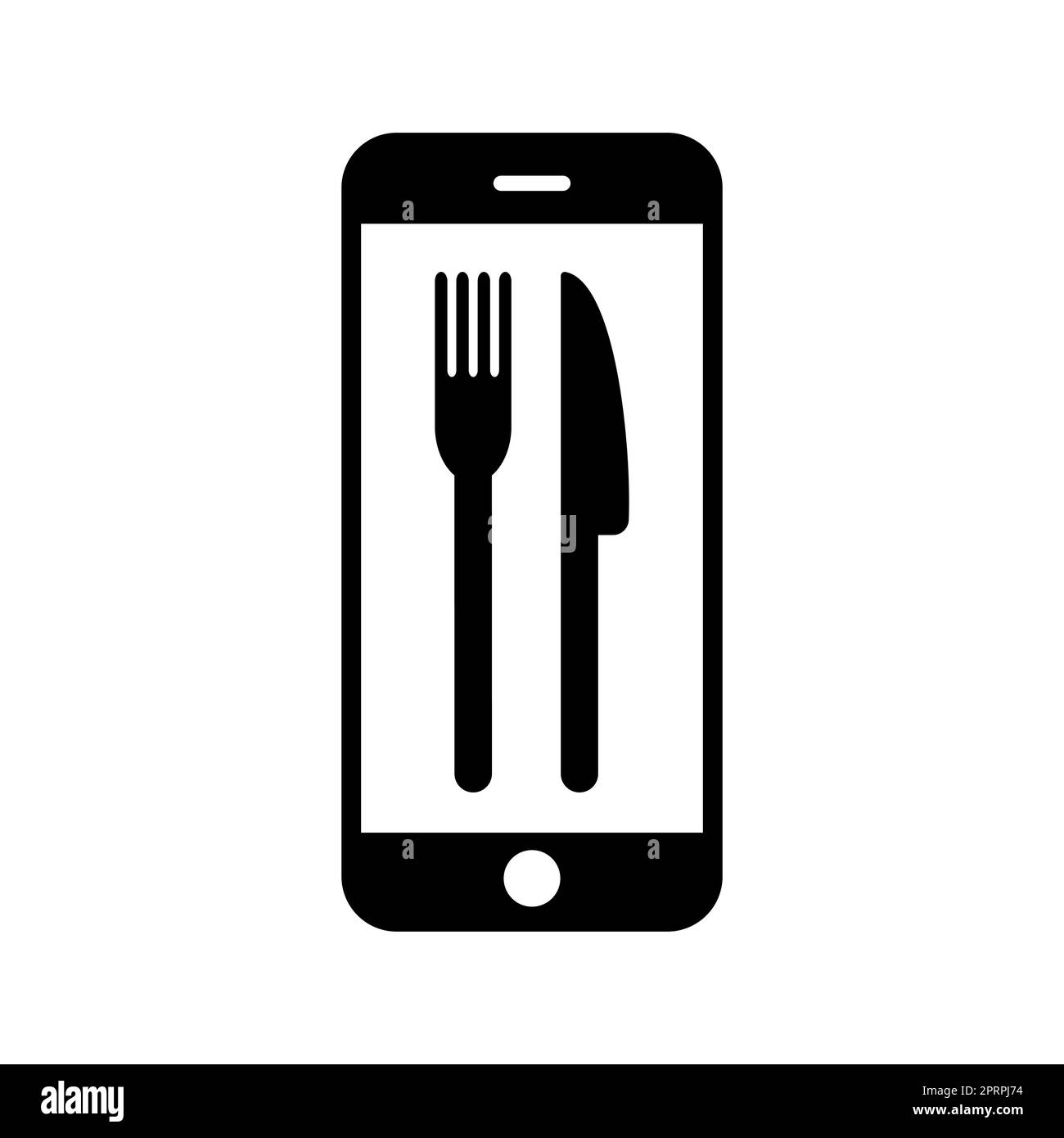Food mobile vector icon on white background Stock Vector Image & Art ...