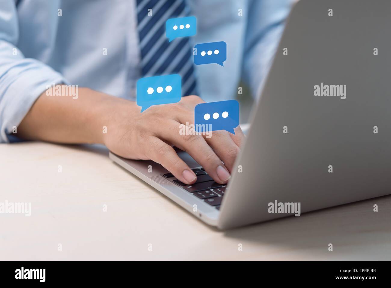 Digital Web and social network online live chat chatting on application ...