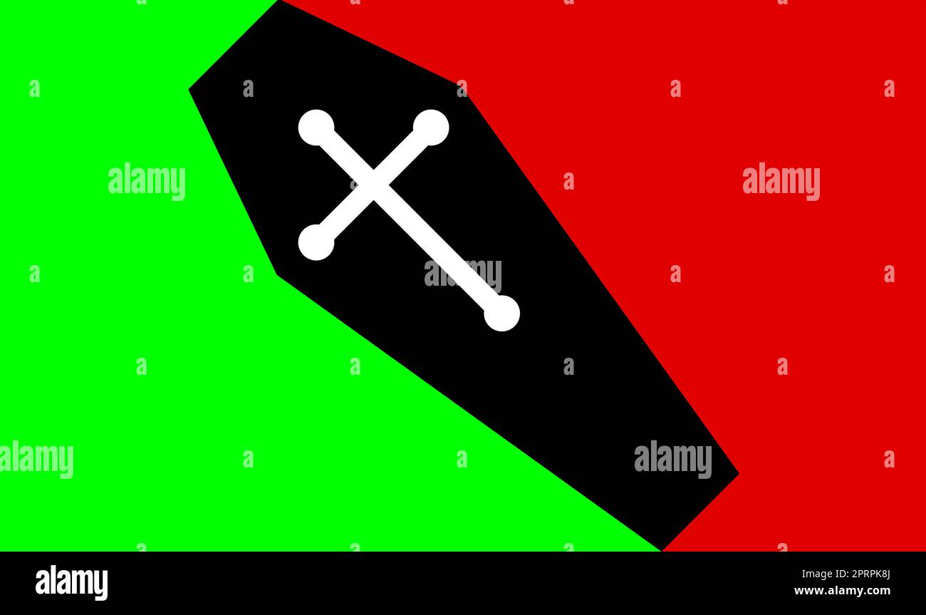 A black green and red silhouette coffin shadow background Stock Photo ...