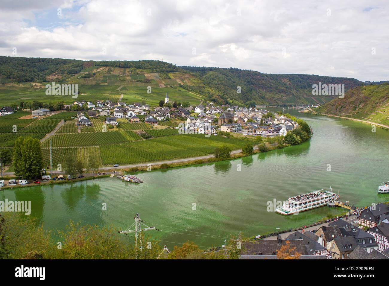 Aerial view of the Moselle valley with vineyards Stock Photo - Alamy