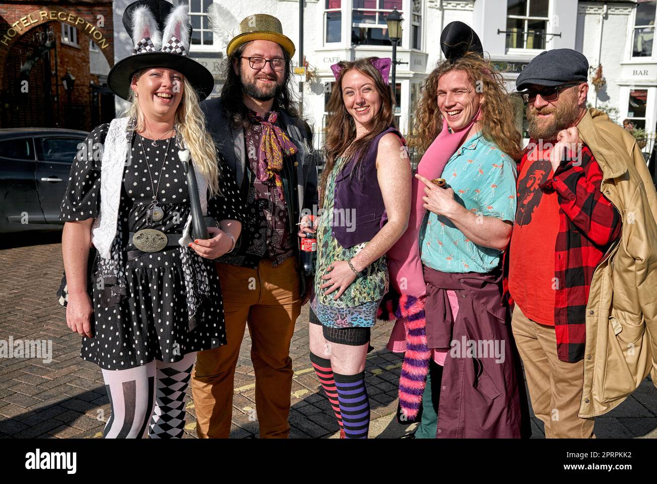 People in fancy dress costume for a fun day treasure hunt. Stratford ...