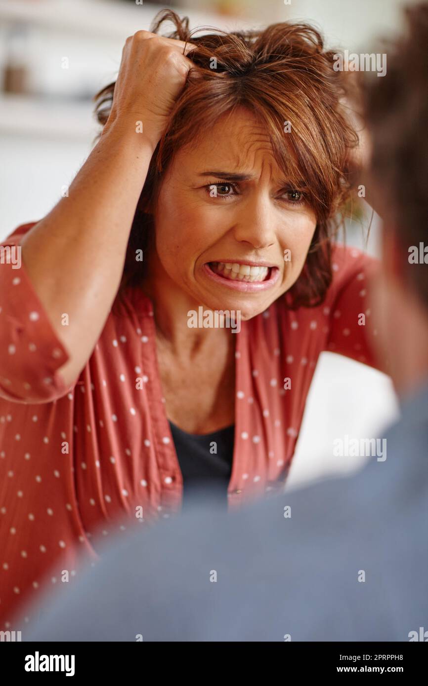 I Cant Take This Anymore A Woman Arguing With Her Husband At Home
