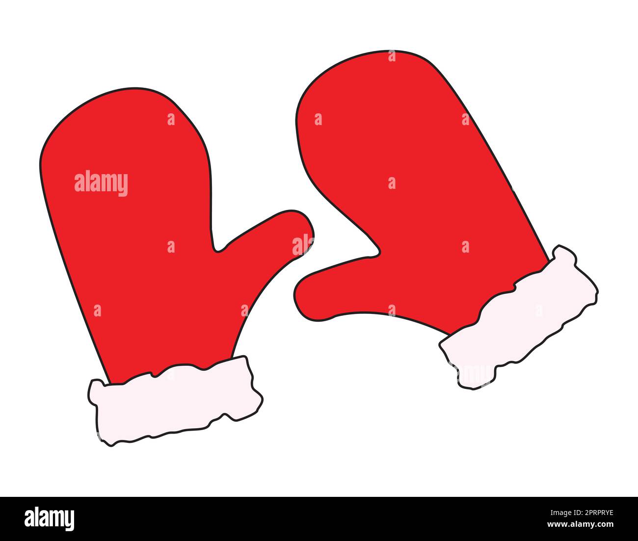 Wooly Red Mittens Stock Vector Image & Art - Alamy