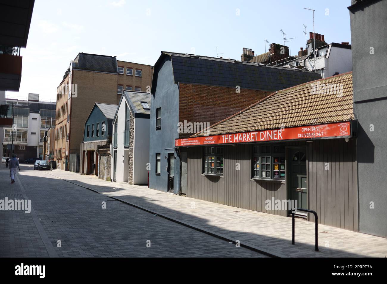 Exterior General View of the Market Diner in Circus St, Brighton Stock ...