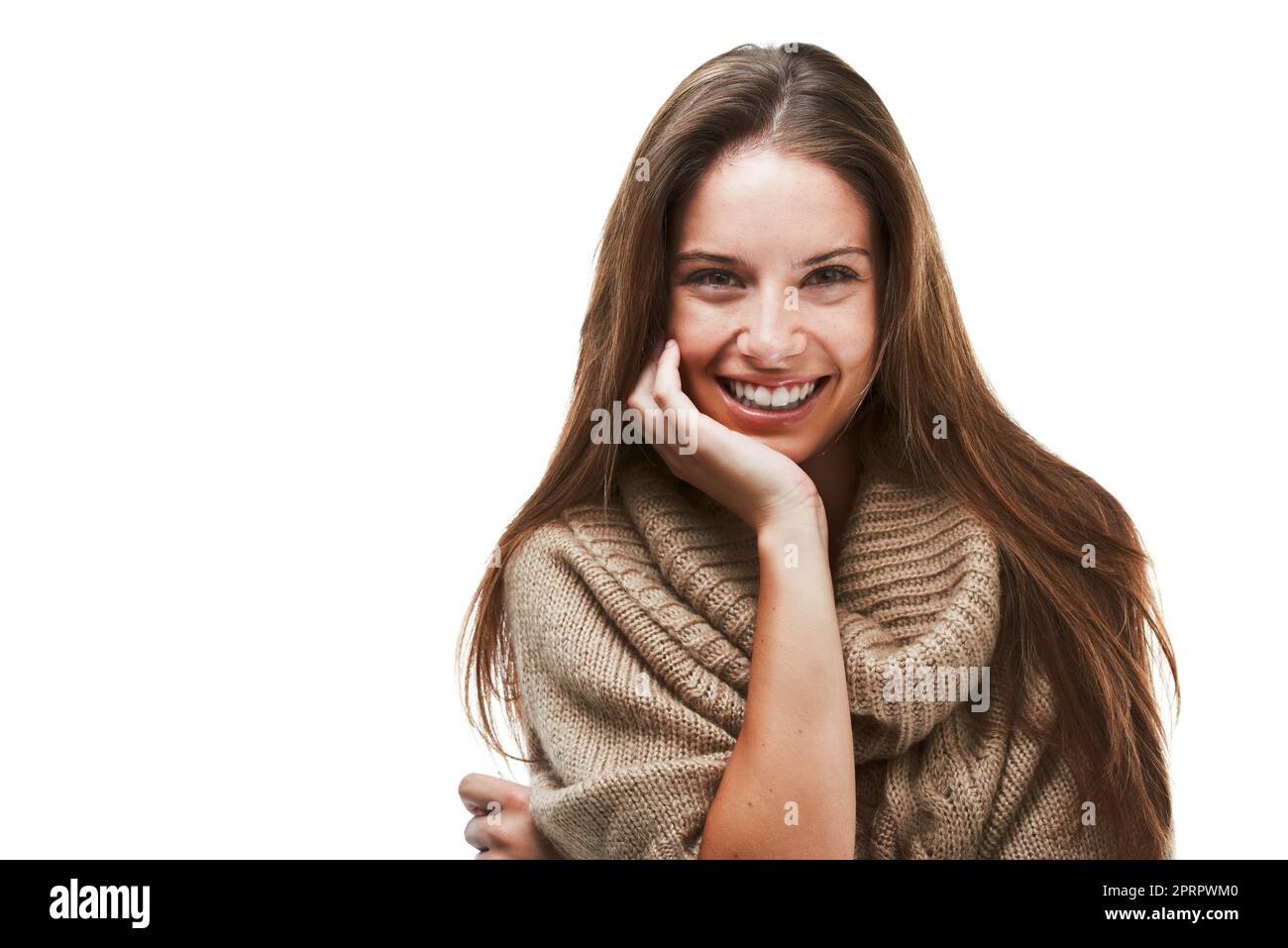 Skin thats softer than soft. Studio shot of a beautiful young woman ...