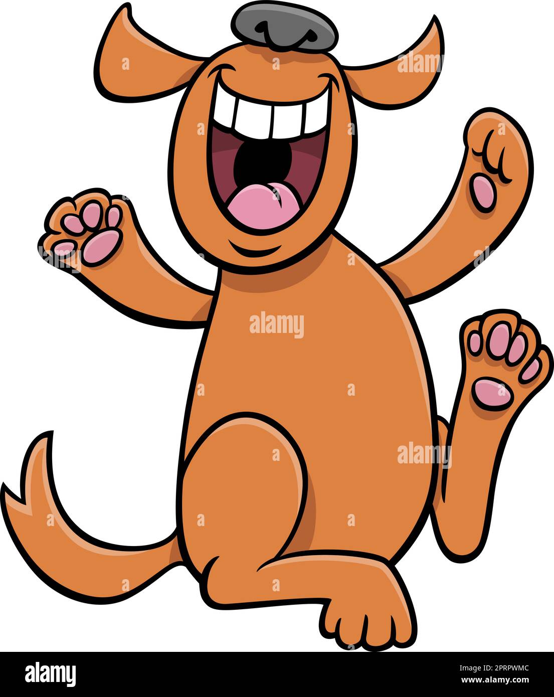 cartoon happy dog comic animal character Stock Vector Image & Art - Alamy