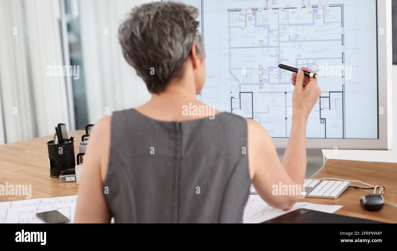 Female architect computer hi-res stock photography and images - Alamy