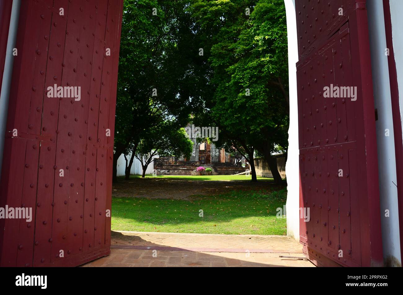 Ancient ruins buildings and antique architecture Dusit Sawan Thanya ...