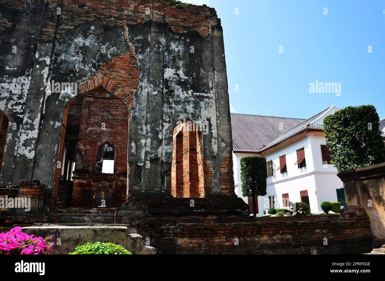 Ancient ruins buildings and antique architecture Dusit Sawan Thanya ...