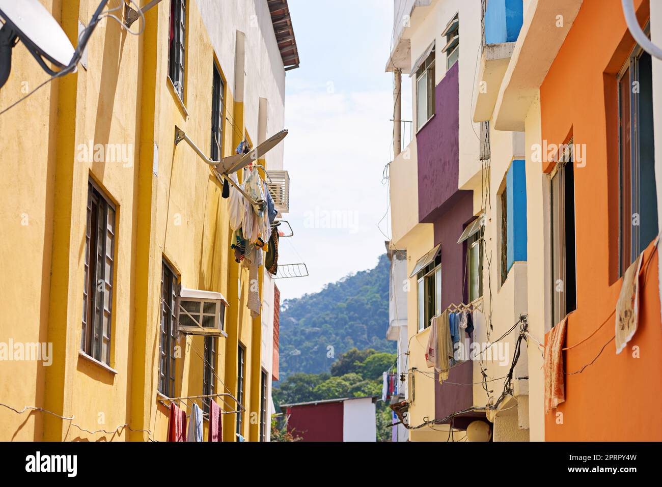 Urban color. a colorful neighbourhood in Rio de Janeiro, Brazil Stock ...