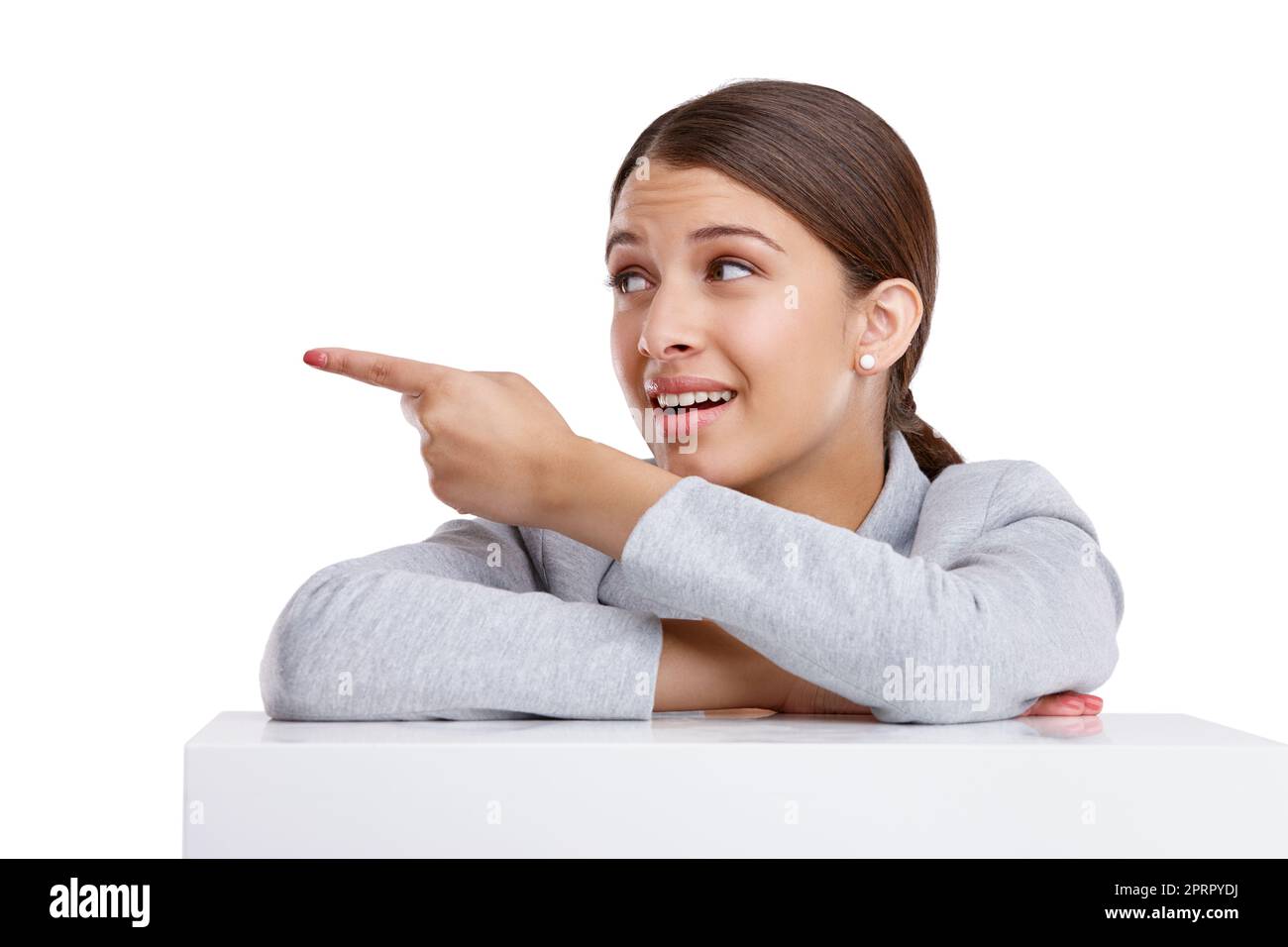 Back view pointing woman beautiful hi-res stock photography and images ...