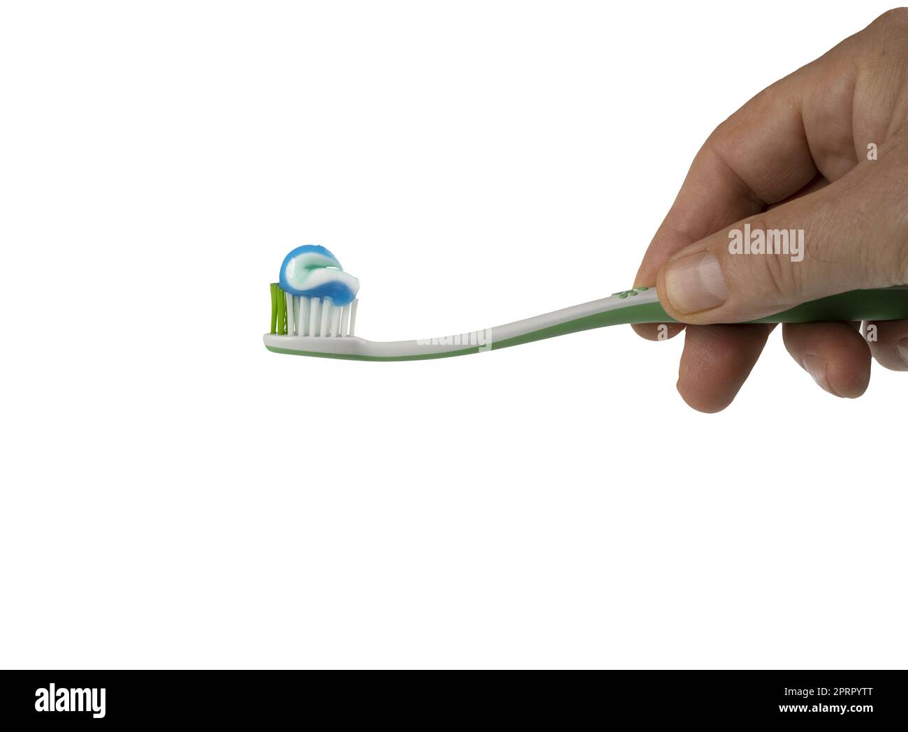 toothpaste on the toothbrush on a transparent background Stock Photo ...
