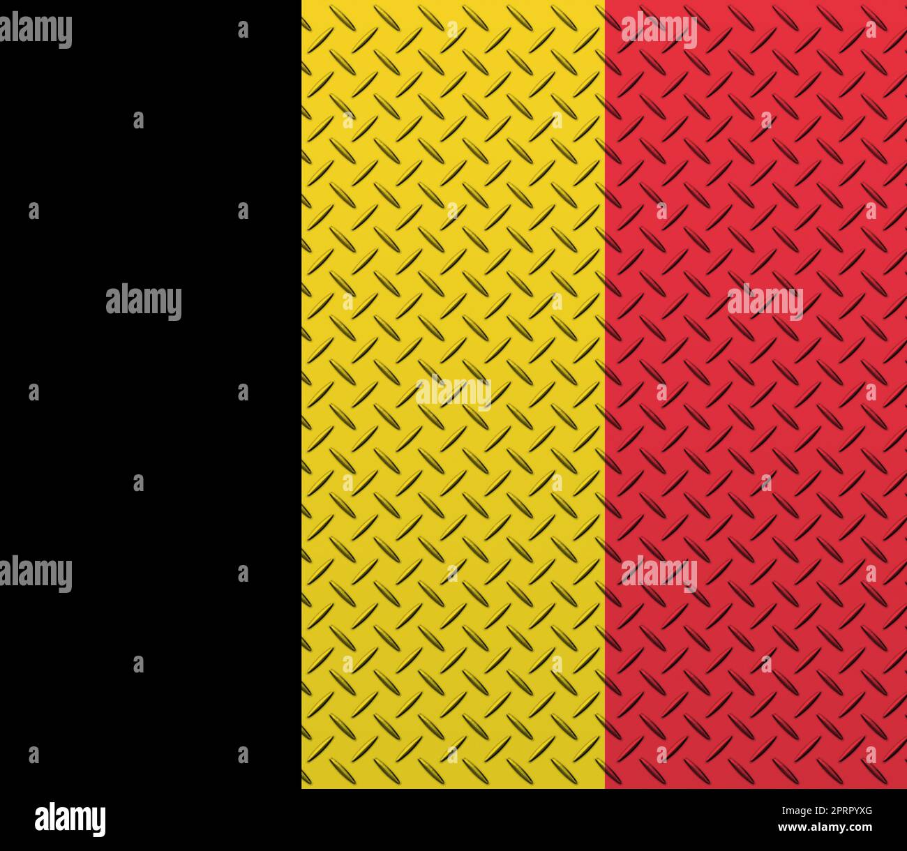 3D Flag of Belgium on a metal Stock Photo - Alamy