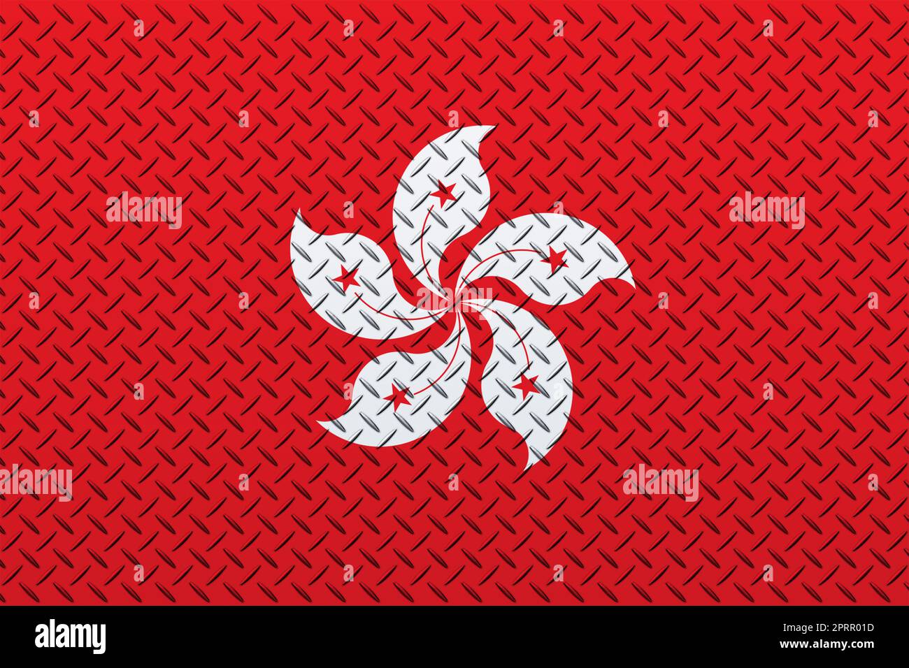 3D Flag of Hong Kong on a metal Stock Photo - Alamy