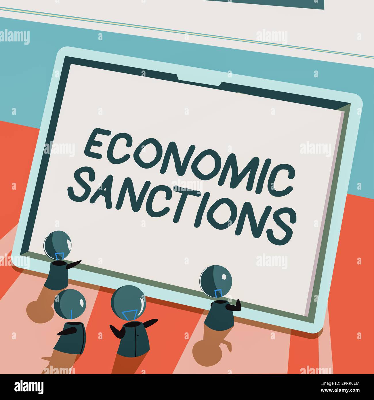 Handwriting text Economic SanctionsPenalty Punishment levied on another ... Handwriting text Economic SanctionsPenalty Punishment levied on another ...