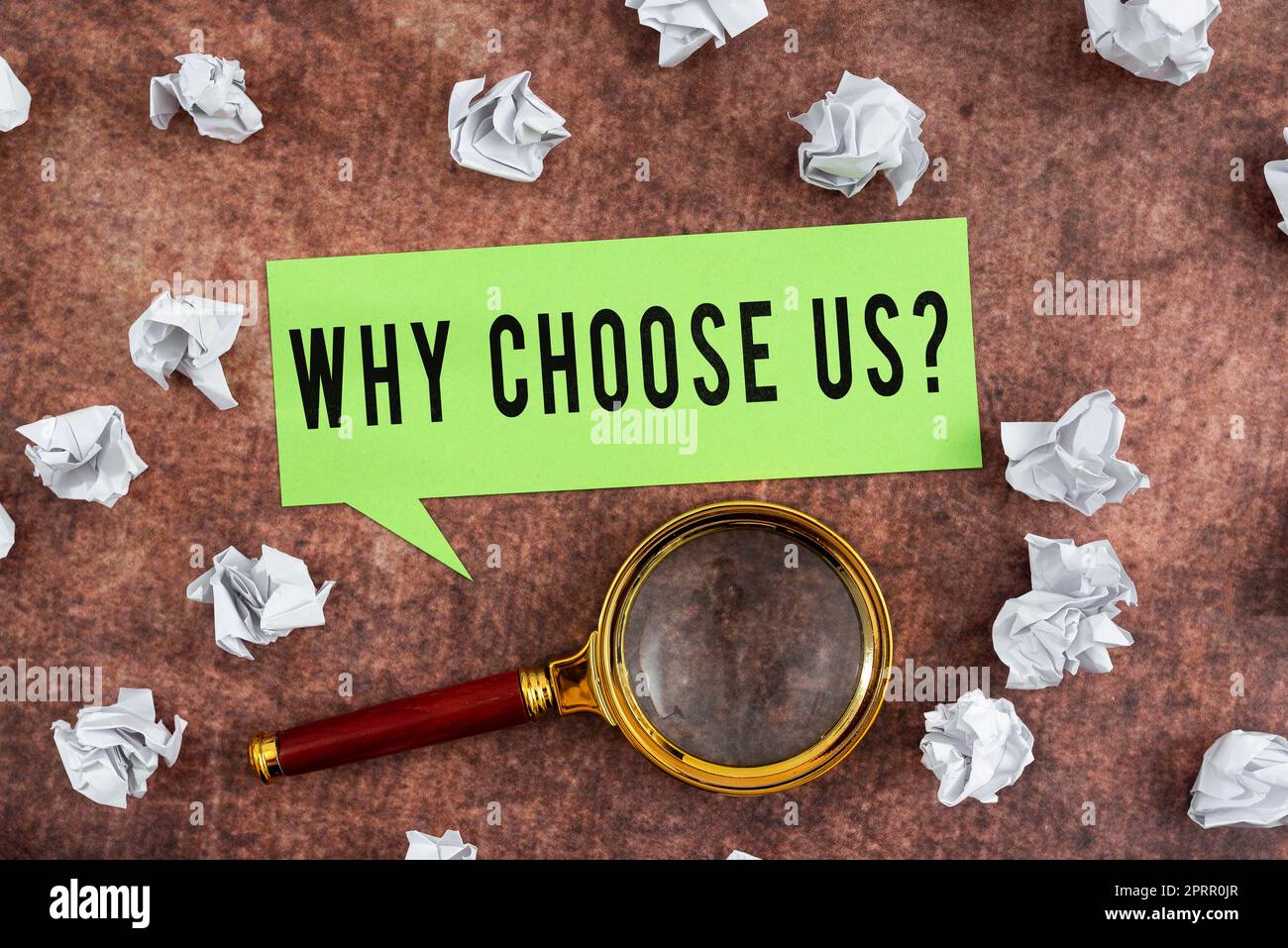 Conceptual display Why Choose Us. Business showcase Reasons for ...