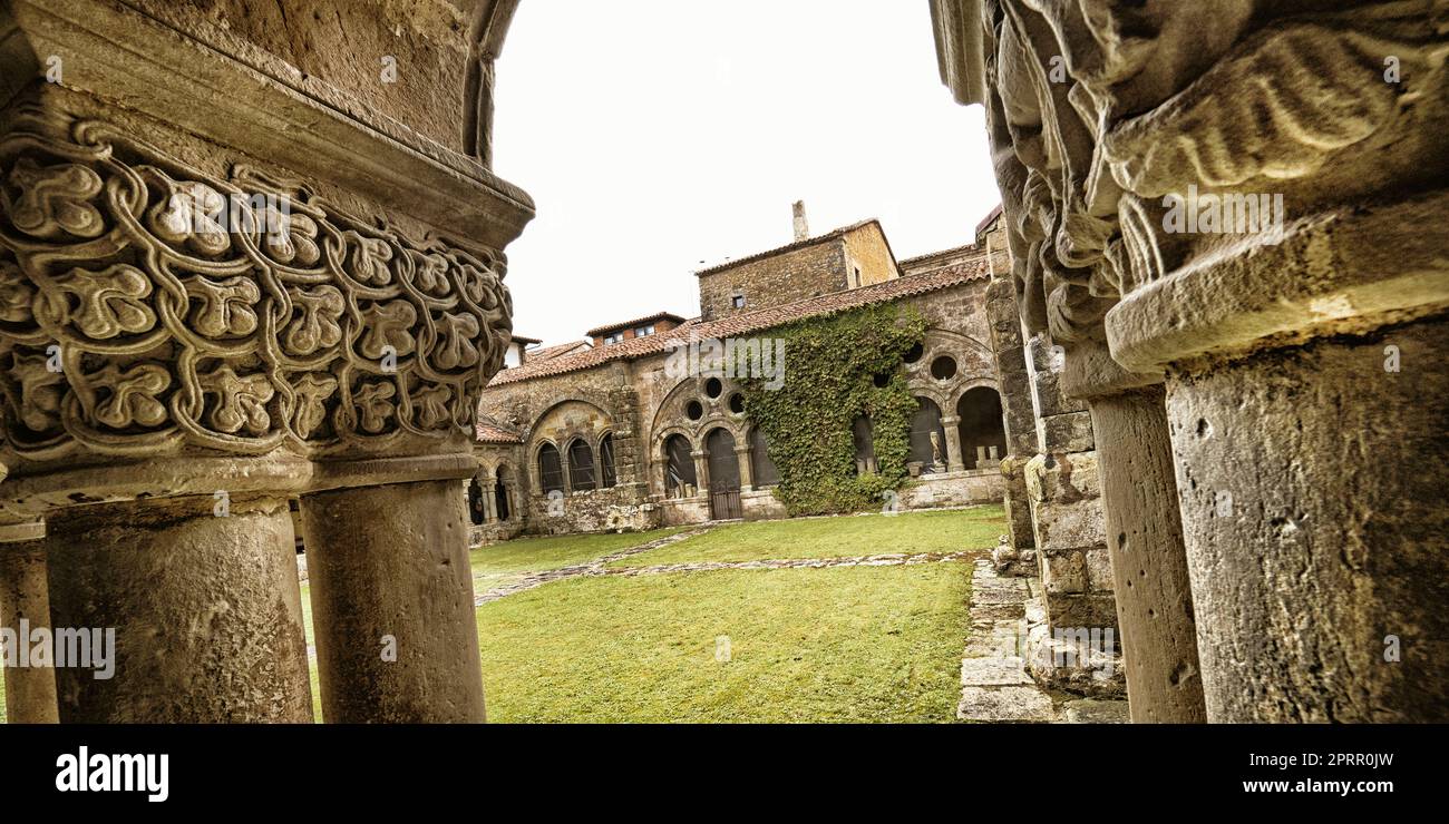 Cloister of Collegiate Church of St Juliana, 12th Century Romanesque ...