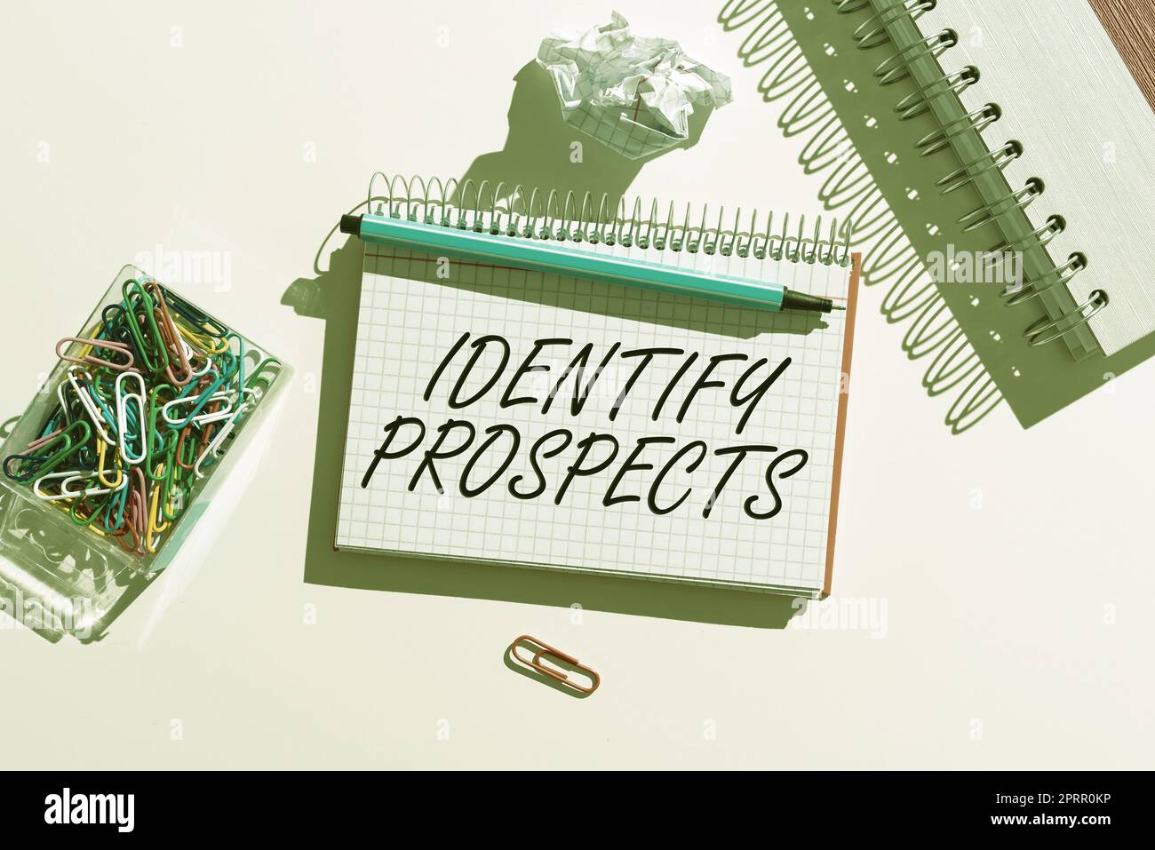 Hand Writing Sign Identify Prospectspossible Client Ideal Customer