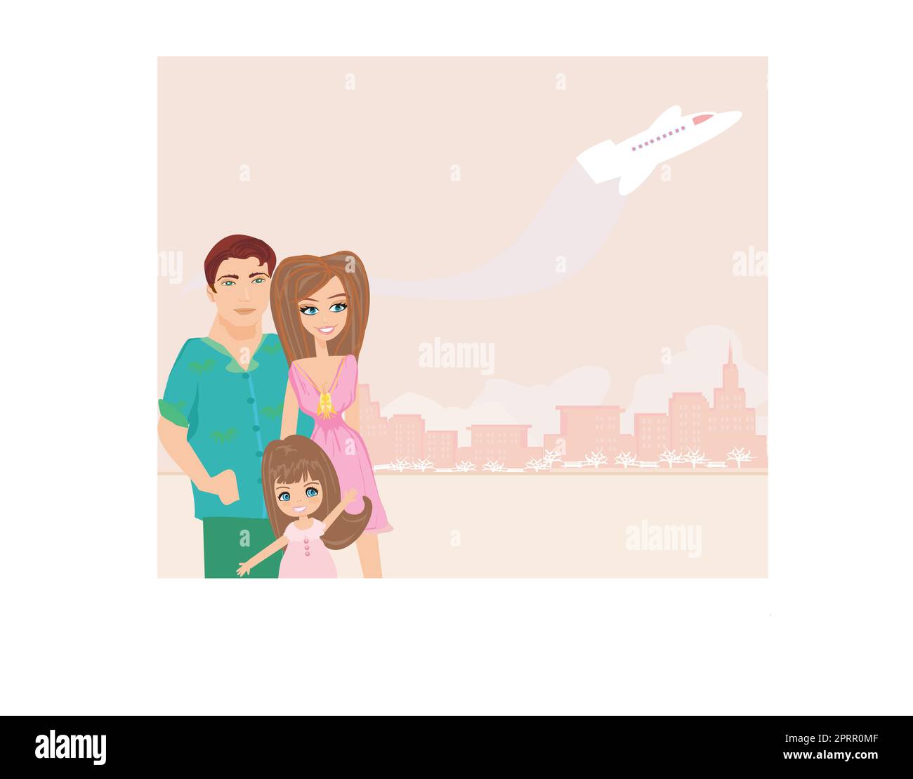 Children family girl father Stock Vector Images - Alamy
