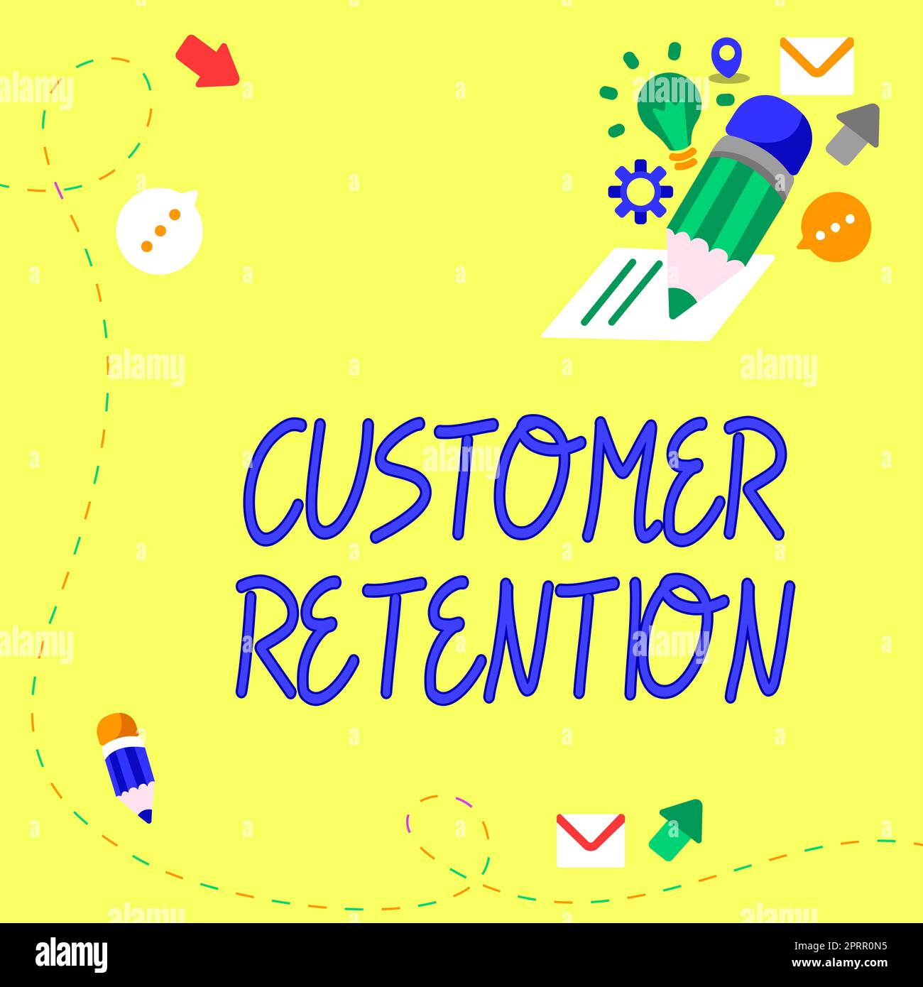Conceptual caption Customer RetentionKeeping loyal customers Retain ...