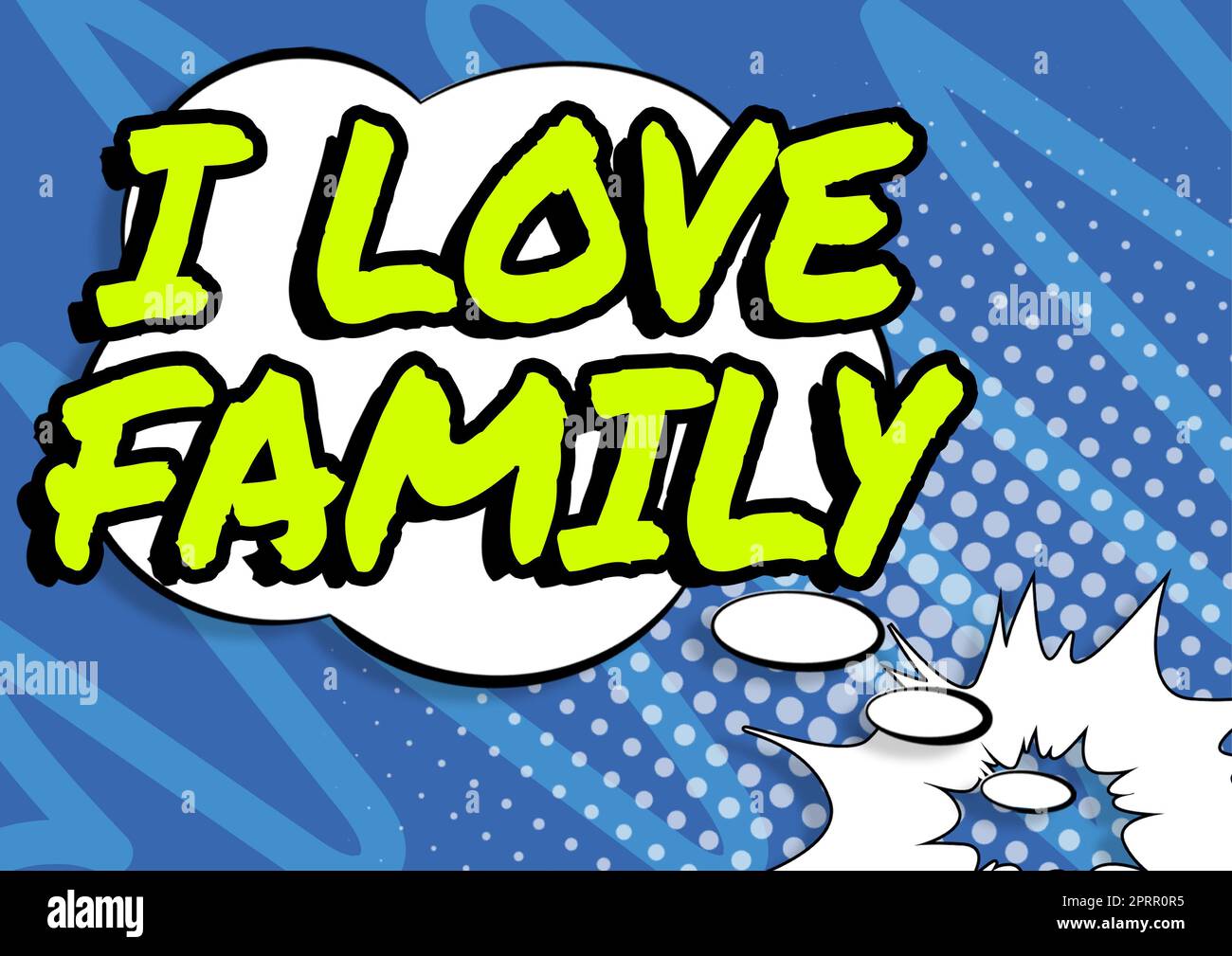 Handwriting text I Love Family. Concept meaning Good feelings about ...