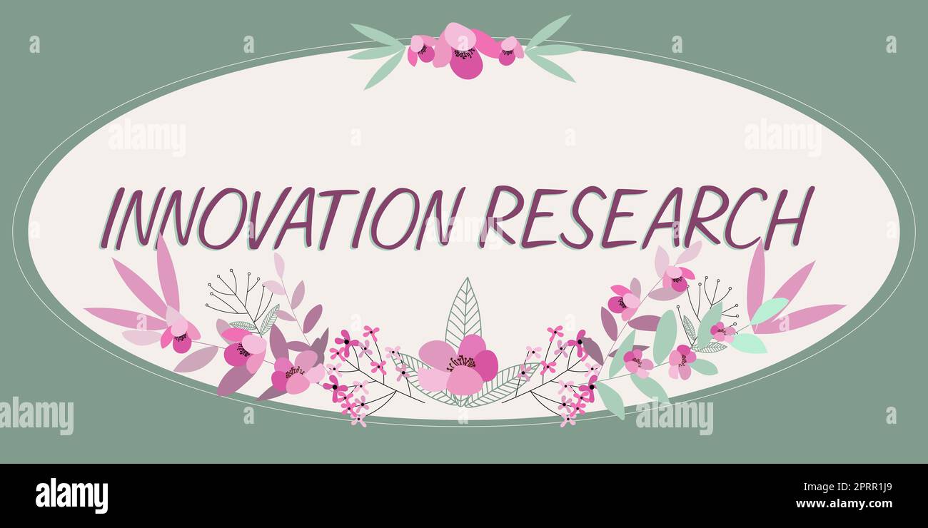 Sign displaying Innovation Research. Word Written on Existing Products ...