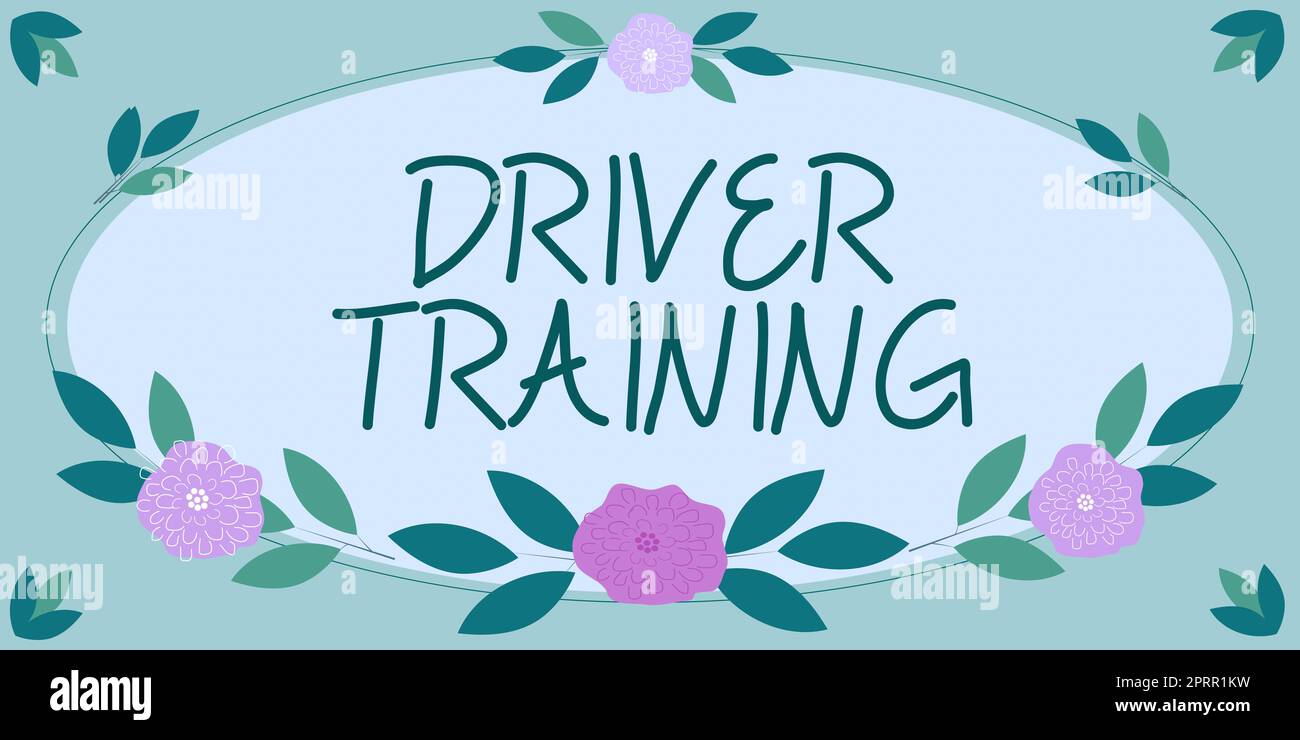 Text caption presenting Driver Trainingprepares a new driver to obtain ...