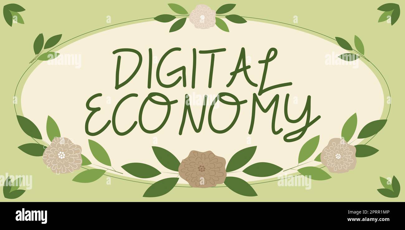 Conceptual display Digital Economyworldwide network of economic ...