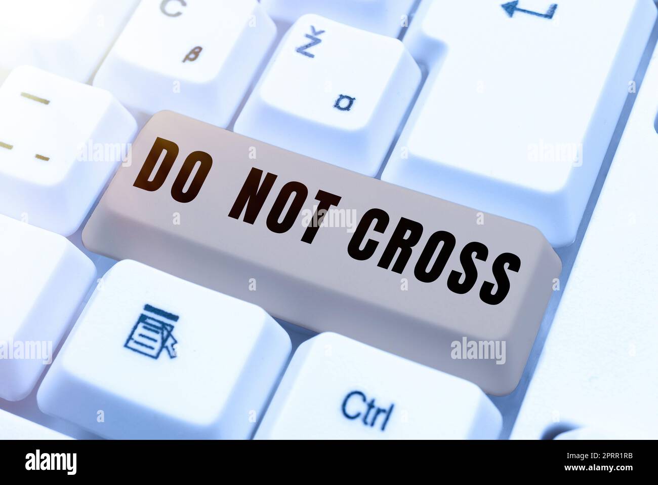 Conceptual display Do Not Cross. Business concept Crossing is forbidden dangerous caution ...