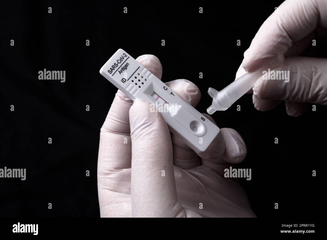 Positive test result by using rapid test device for COVID-19 Stock ...