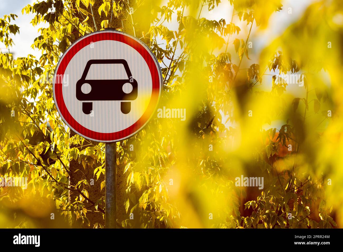 Road sign prohibiting passage hi-res stock photography and images - Alamy