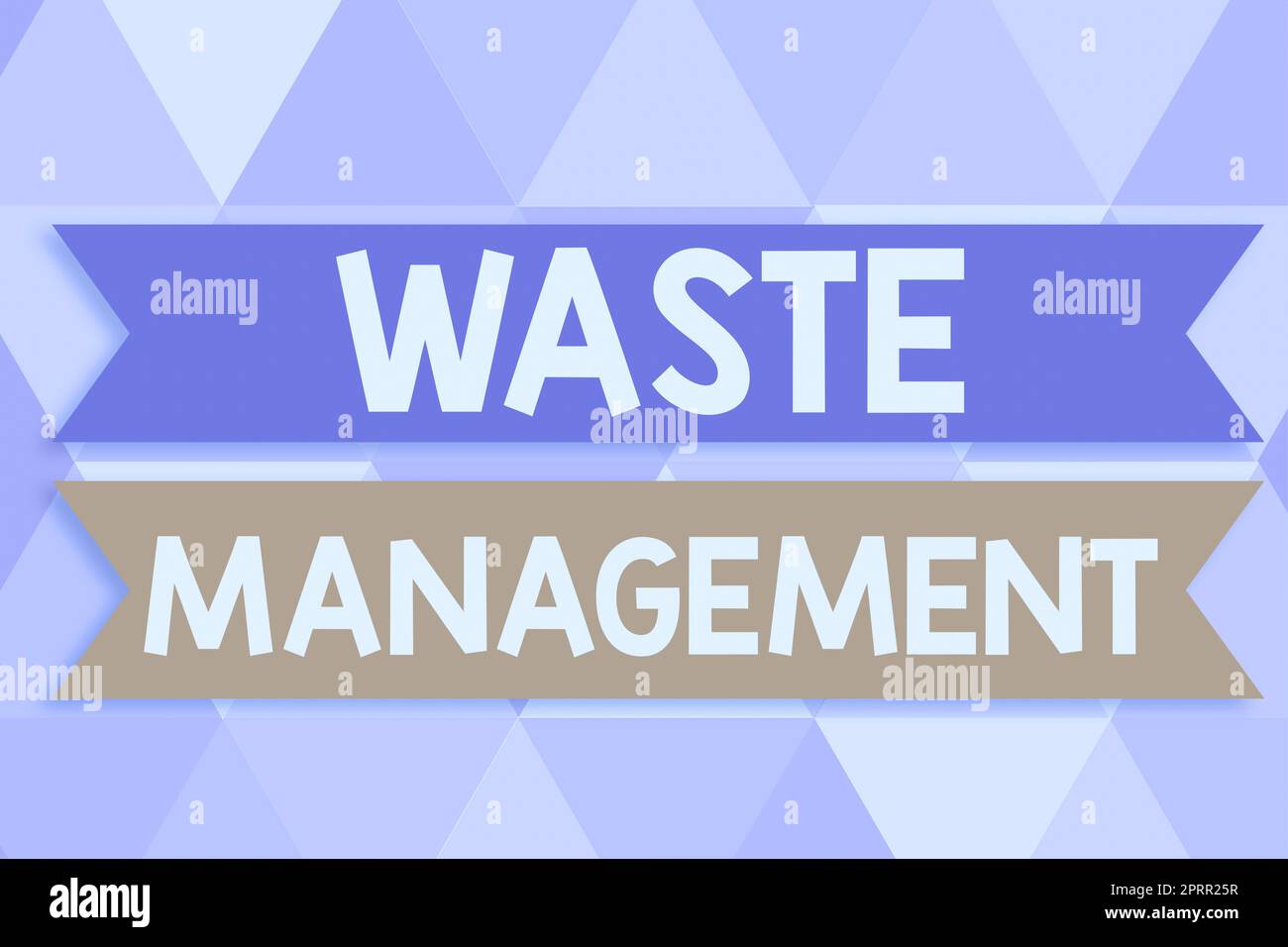 Text sign showing Waste Managementactions required manage rubbish ...