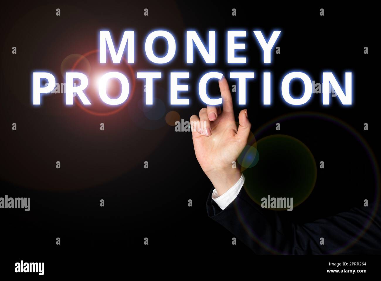 Writing displaying text Money Protectionprotects the rental money ...