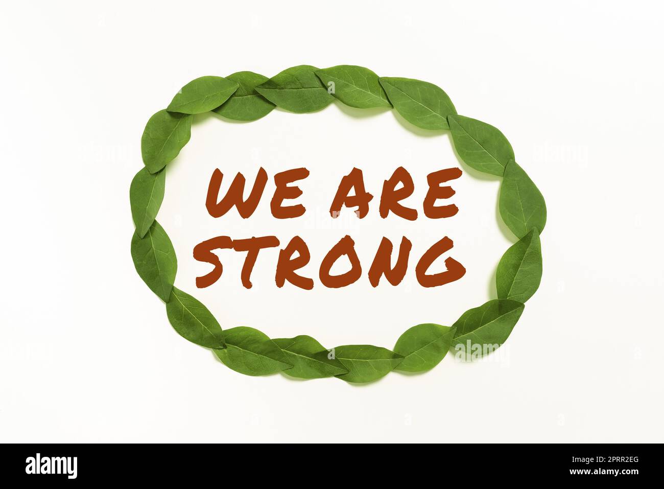 Text caption presenting We Are Strong. Word for Have great strength ...