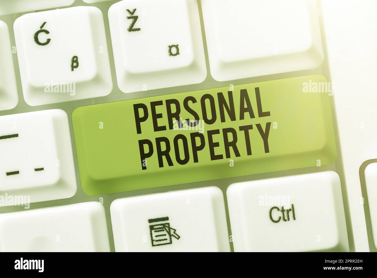 Sign displaying Personal PropertyThings that you own and can take it ...