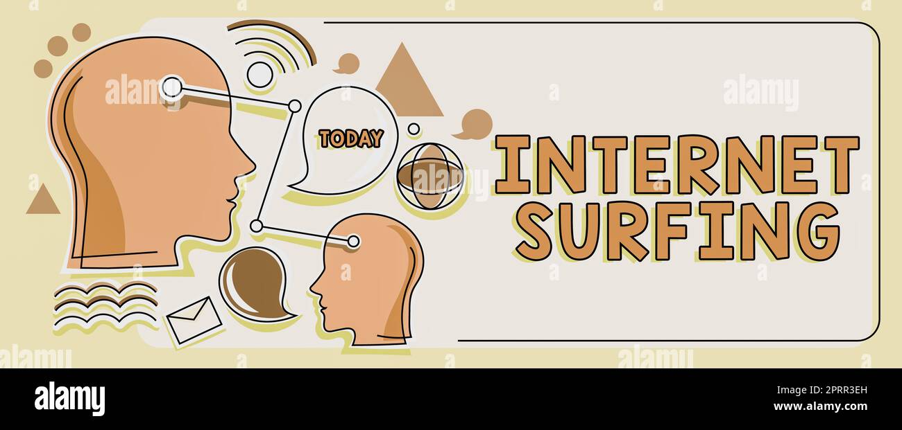 Sign displaying Internet Surfingbrowsing hundred of websites using any ...