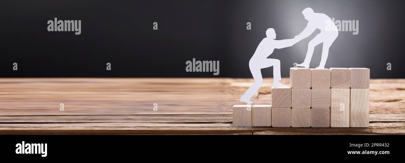 Help Business Silhouette. Corporate Support And Teamwork Stock Photo ...