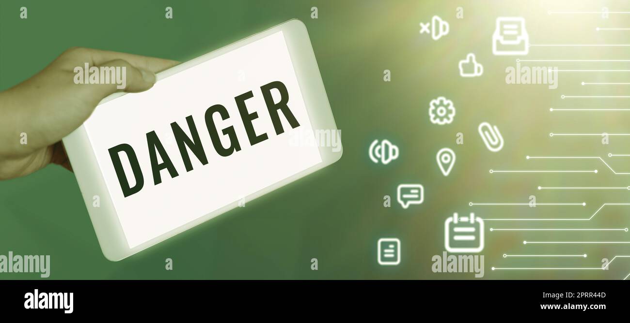 Conceptual display Danger, Business overview general word for liability ...