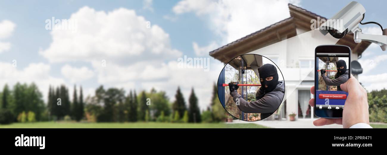 Security System CCTV Video Camera. Suspicious Person Surveillance Stock ...