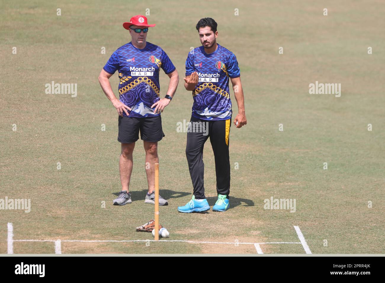 Stuart Law (L) during the Afghanistan National Cricket Team attends ...