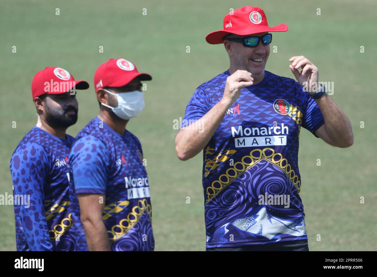 Stuart Law (R) during the Afghanistan National Cricket Team attends ...