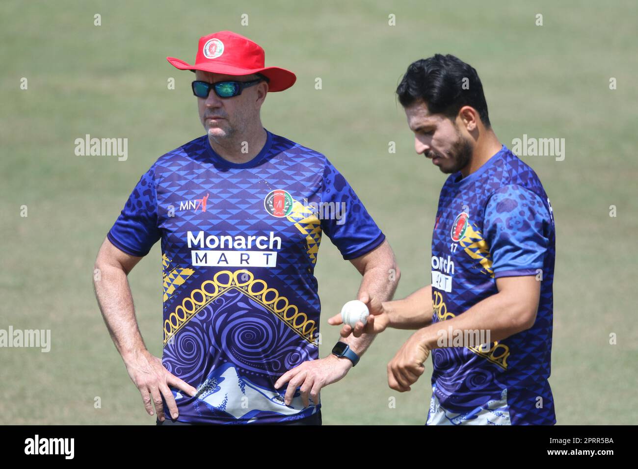 Stuart Law (L) during the Afghanistan National Cricket Team attends ...