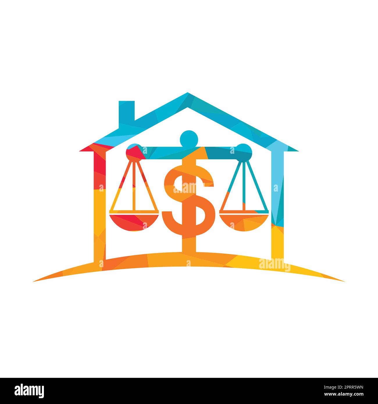 Money scale vector logo design. Dollar balance finance logo concept ...